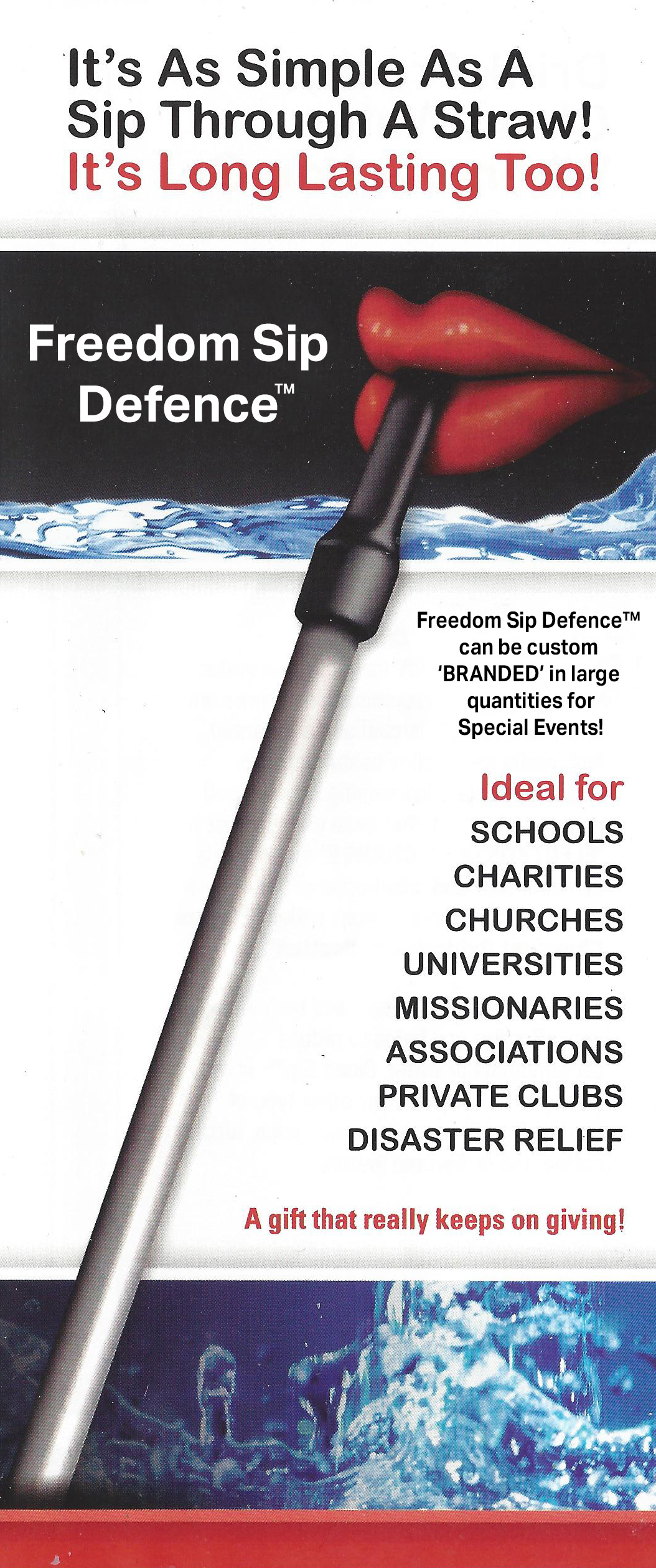 Smallest Water Filter Straw - Freedom Sip Defence - Freedom Sip Defence™